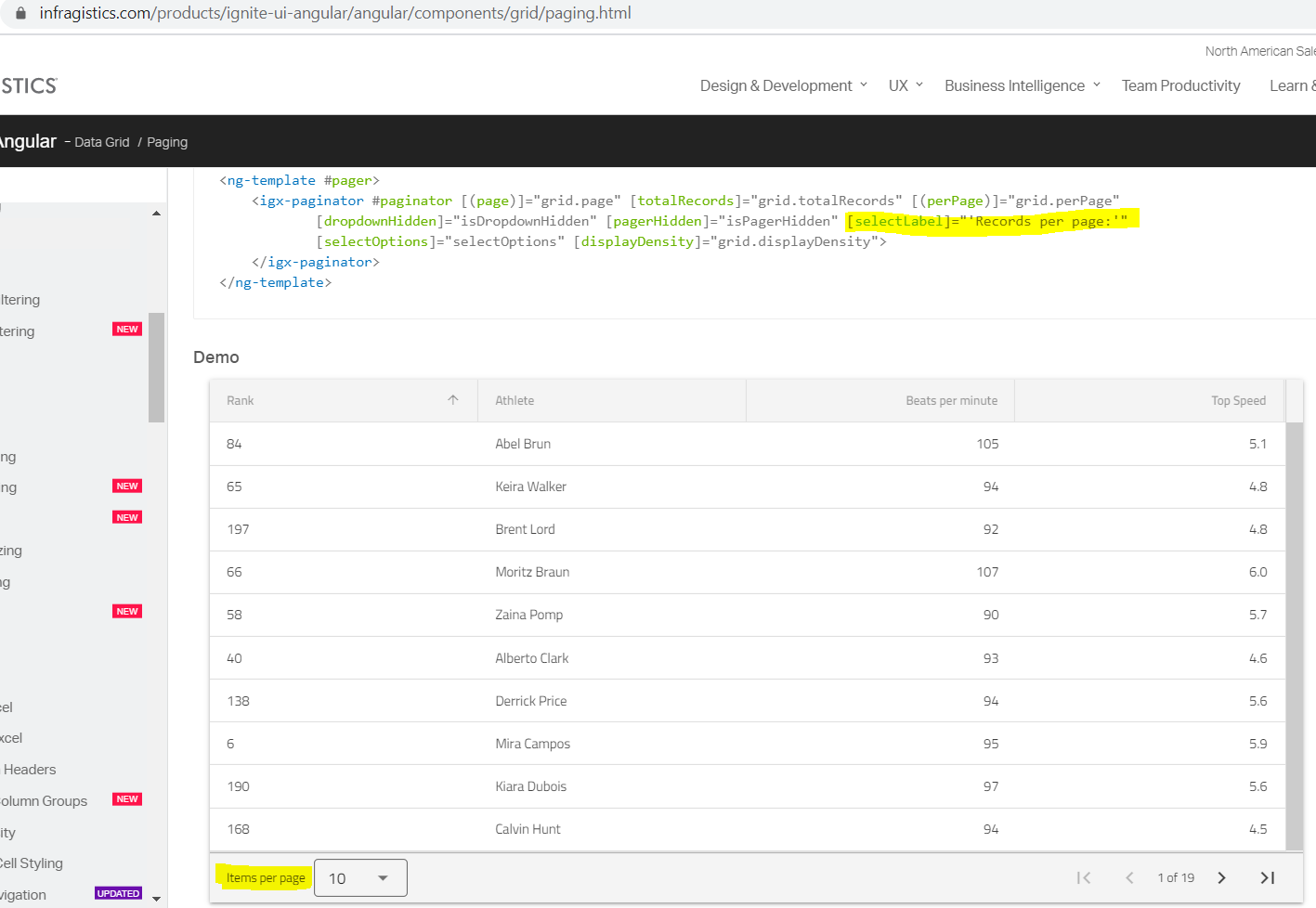 selectLabel is not working in grid Paging · Issue #2055 · IgniteUI/igniteui-docfx · GitHub