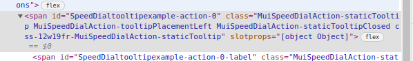 Providing Tooltip To `slotprops` For Speeddialaction Results In ` Object Object ` In Html