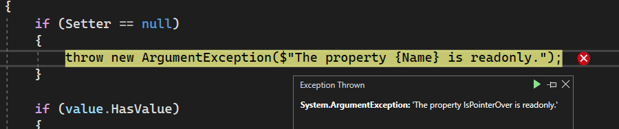 DevTools attempts to set ReadOnly properties · Issue #10680 · AvaloniaUI/Avalonia · GitHub