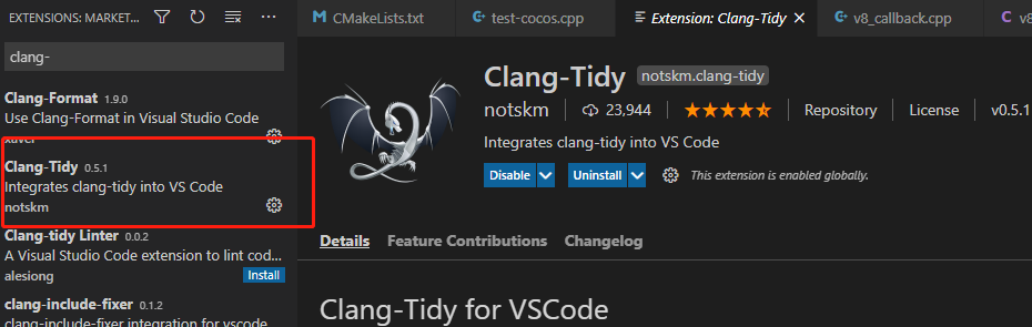 在 Vscode 中使用 Clangtidy 临时 · Issue 3351 · Cocosengine Native · Github 0971