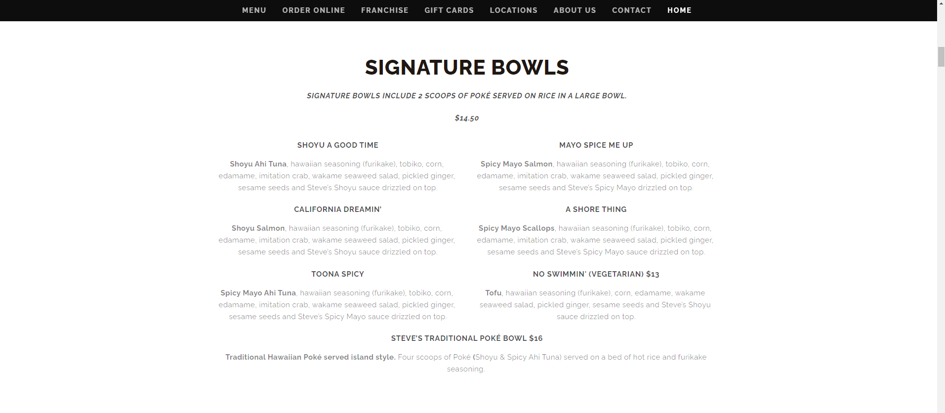 GitHub - jjungmincho/poke: Redesigning Steve's Poke Bar website to ...