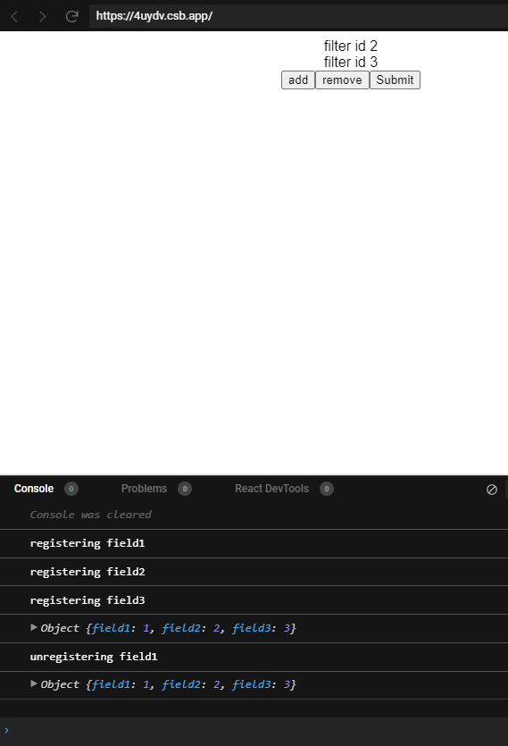 unregister method is not working for fields registered with register method · Issue #2757 ...