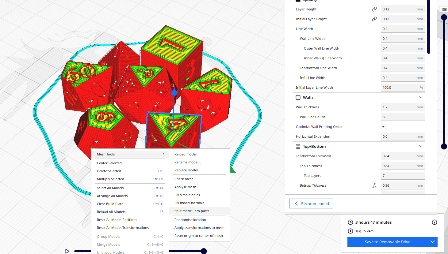 Error Slicing A Simple Dice Set · Issue 13760 · Ultimakercura · Github 