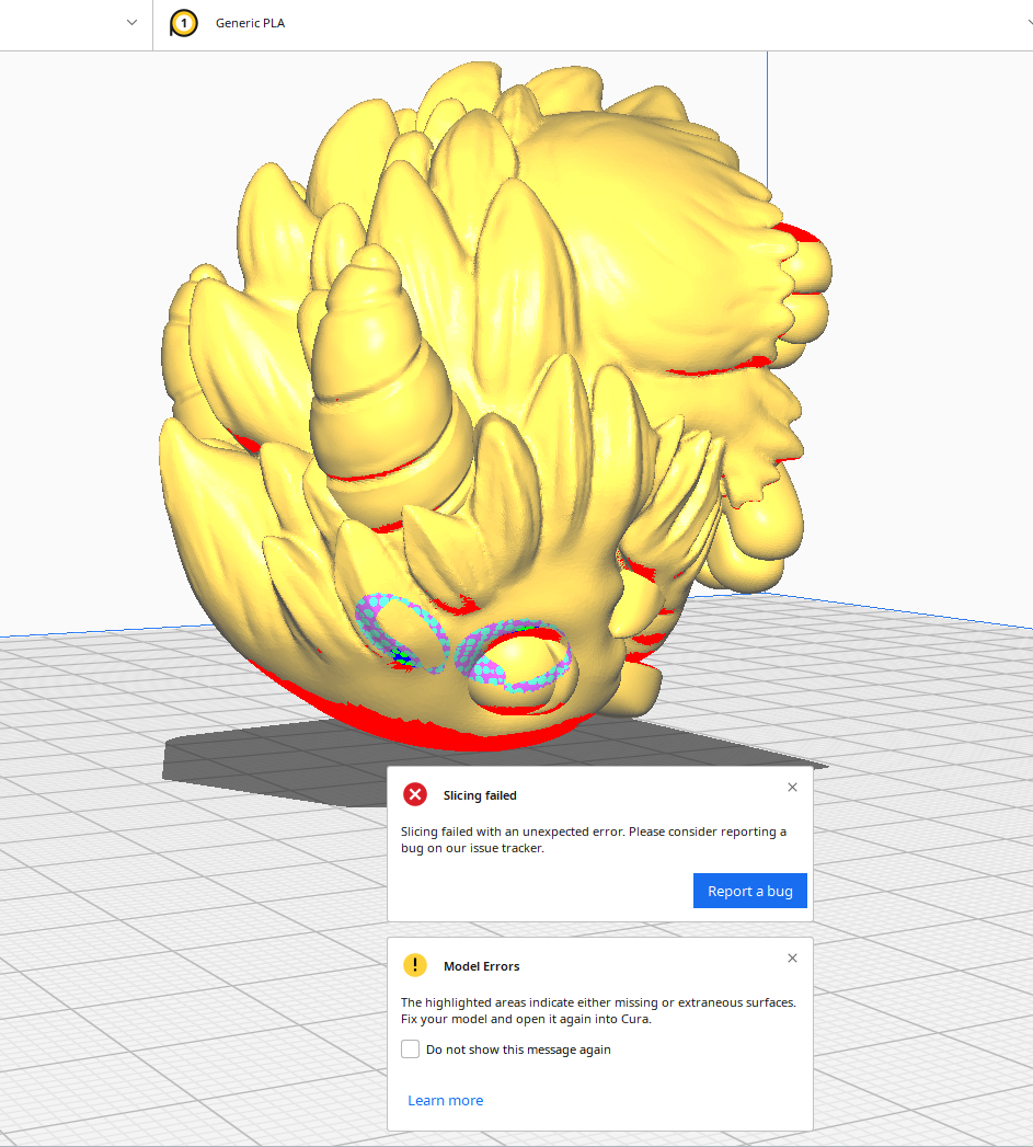 Print File Unable To Be Sliced When Enlarged By A Certain Amount · Issue 14207 · Ultimaker 