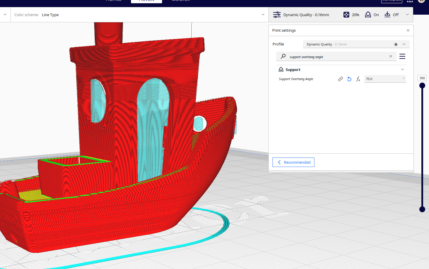 Cura adds unrequired support to boat benchy · Issue #14426 · Ultimaker ...