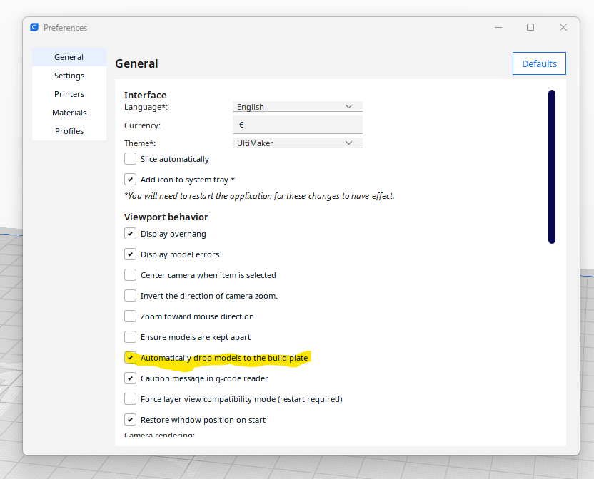 Auto drop down always on · Issue #14813 · Ultimaker/Cura · GitHub