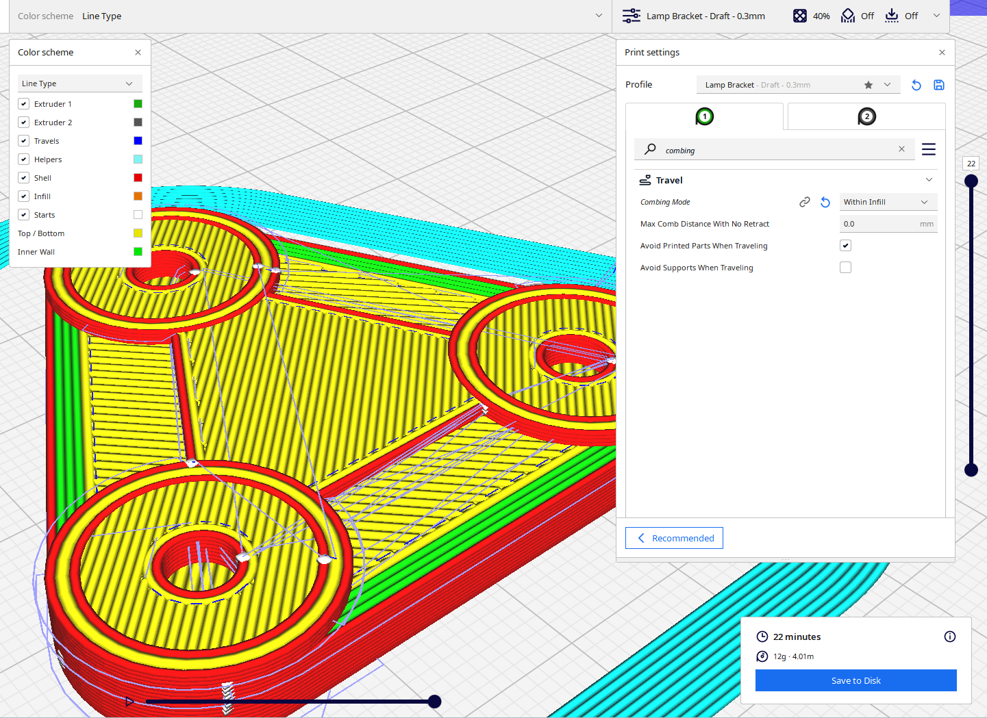 Incorrect cubic subdivision infill on two-material print after merge ...