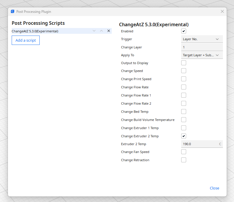 Postprocessing a temperature change for Extruder 2 · Issue #14979 · Ultimaker/Cura · GitHub