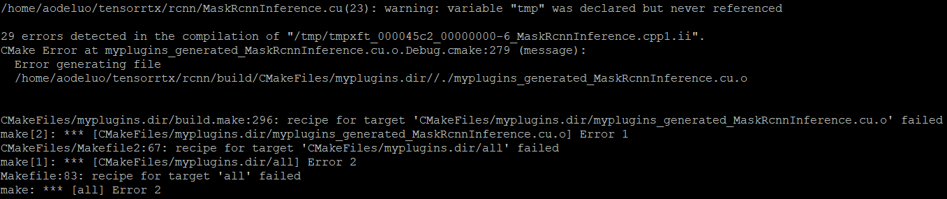 rcnn jetson nano cmaker error · Issue #955 · wang-xinyu/tensorrtx · GitHub