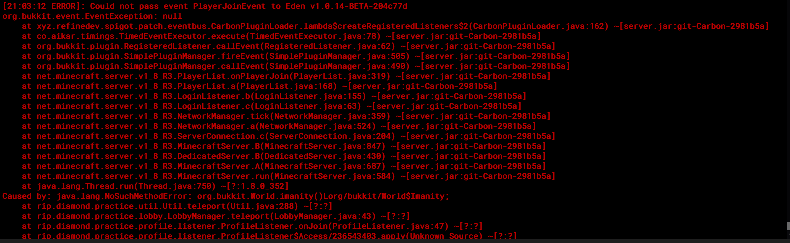 Carbon Error · Issue #21 · diamond-rip/Eden · GitHub