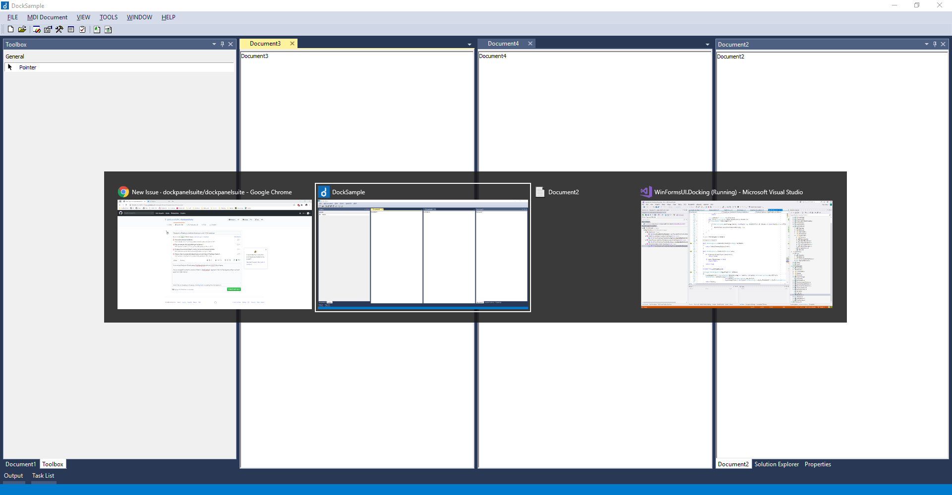 Docked or floating windows show up in ALT+TAB window · Issue #578 ...