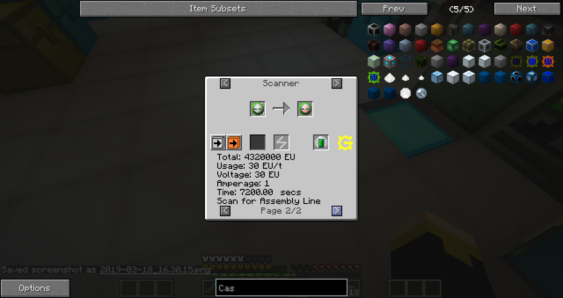 Containment Casing and Field Generator(Tier VI) scan recipe conflict ...