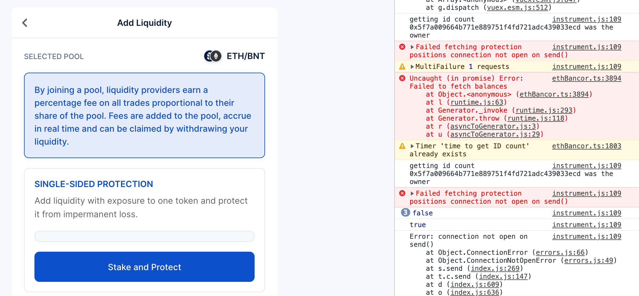 add liquidity "space available" not showing · Issue #586 · bancorprotocol/webapp · GitHub