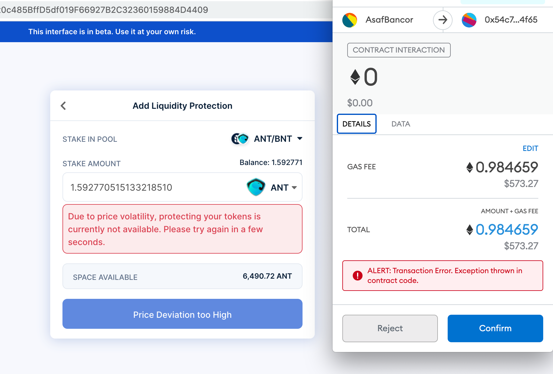 price deviation error - process update needed · Issue #704 · bancorprotocol/webapp · GitHub