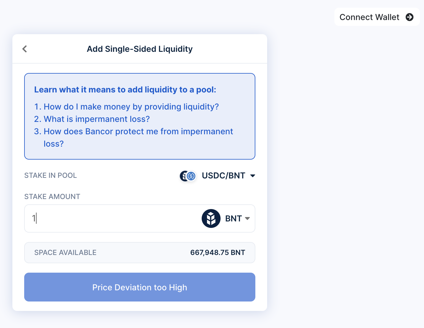 stake liquidity deviation error when logged out · Issue #914 ...