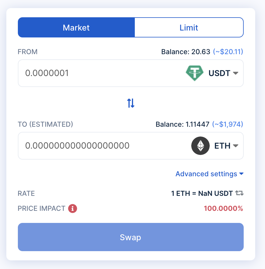 calculating spot price for slippage calculation · Issue #1207 · bancorprotocol/webapp · GitHub