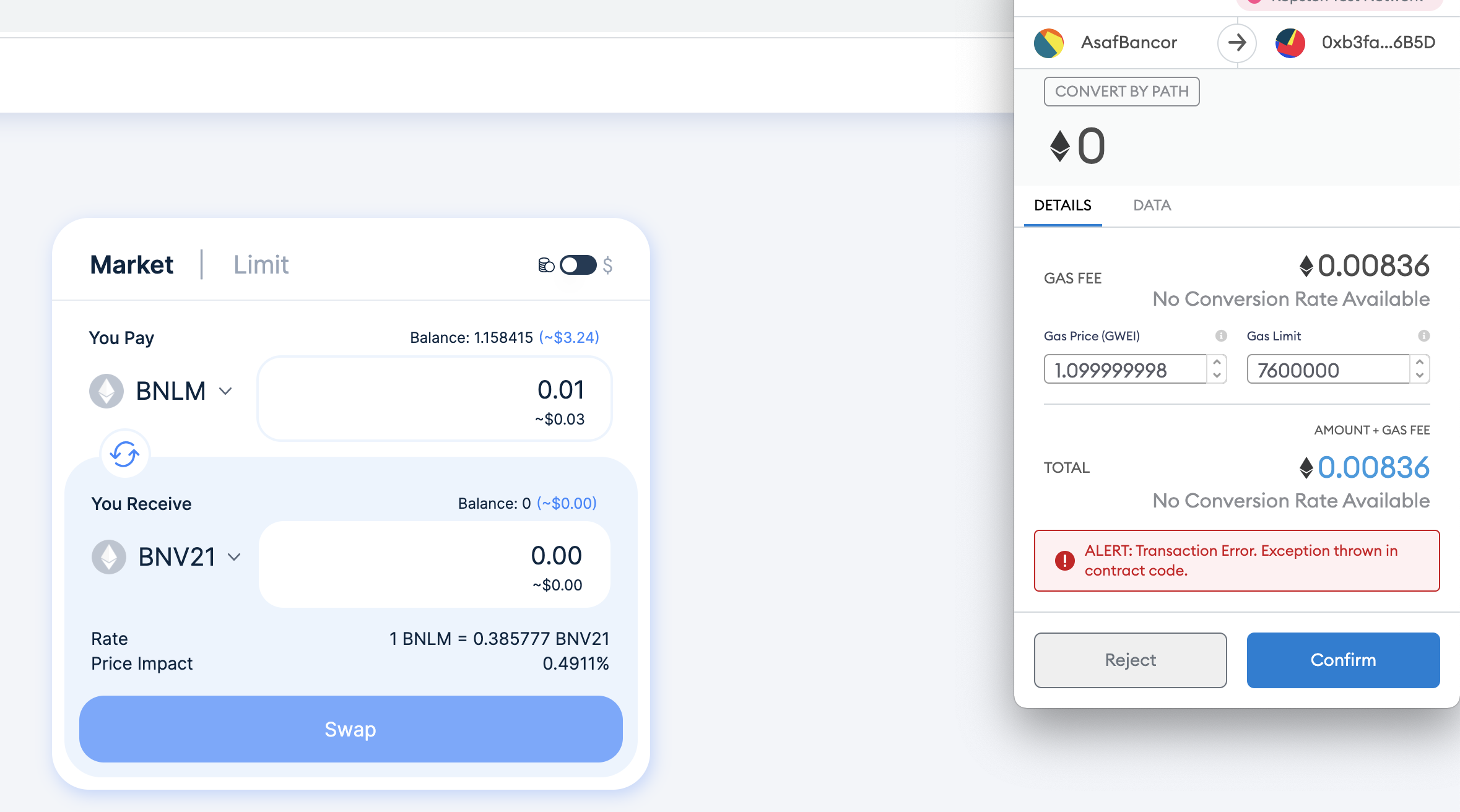 Disable executing invalid trades · Issue #122 · bancorprotocol/webapp-v2 · GitHub