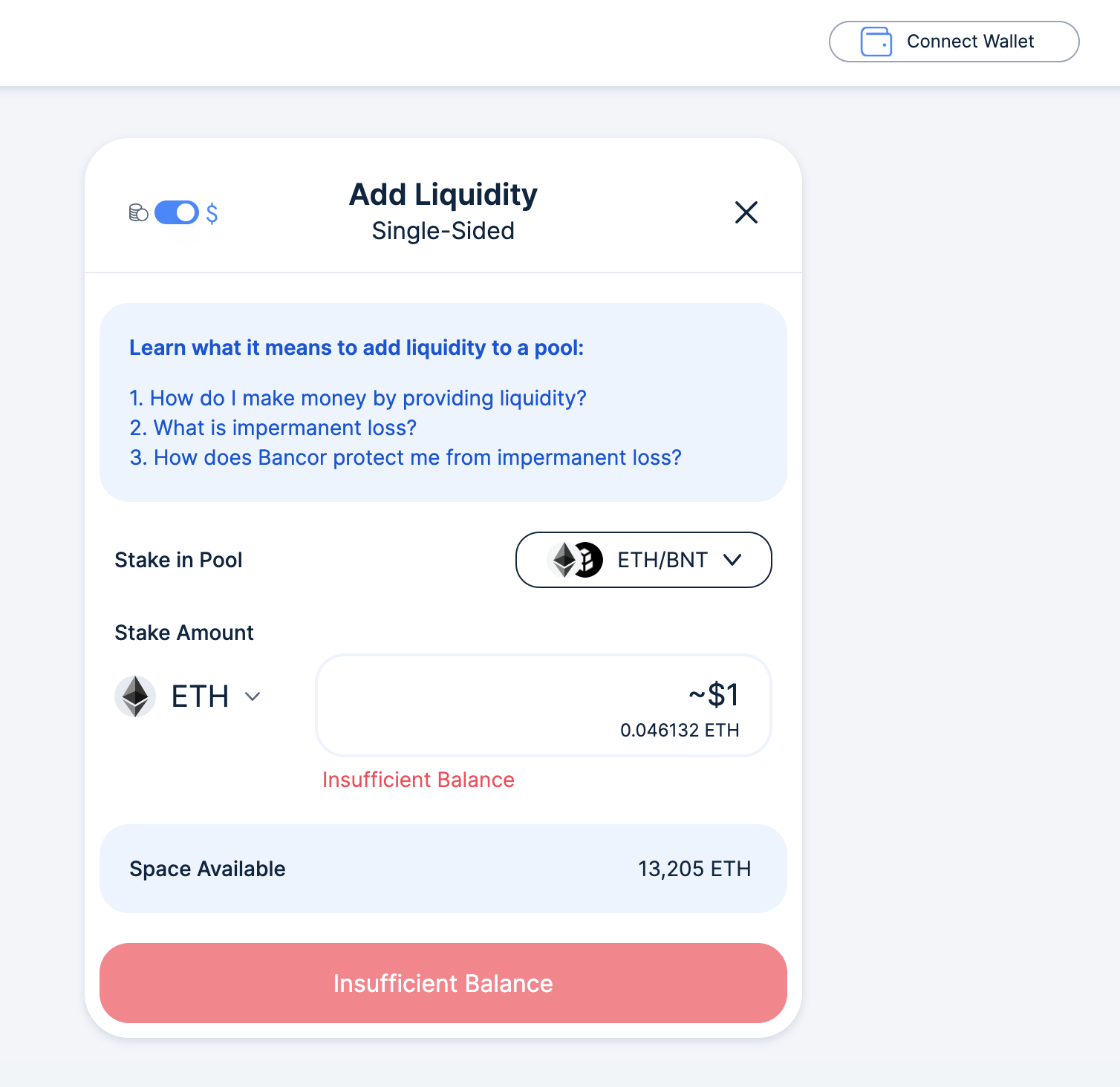 Trade widget - insufficient balance indication when wallet not connected · Issue #429 ...