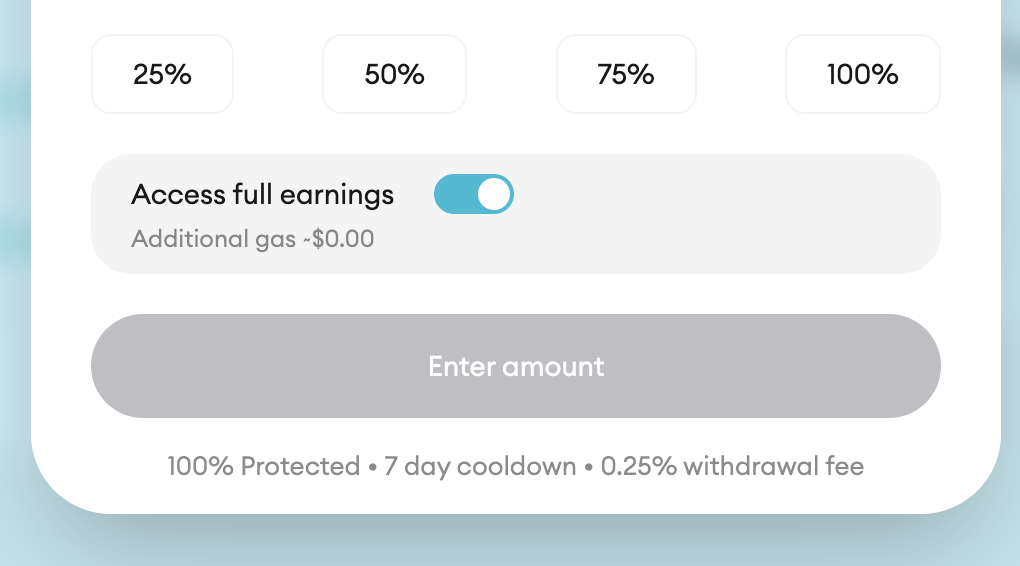 deposit flow - "access full earning" toggle missing data · Issue #307 · bancorprotocol/webapp-v3 ...