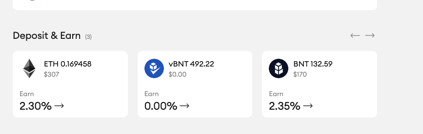[BUG] Portfolio - "Deposit & Earn" navigation arrows · Issue #459 · bancorprotocol/webapp-v3 ...
