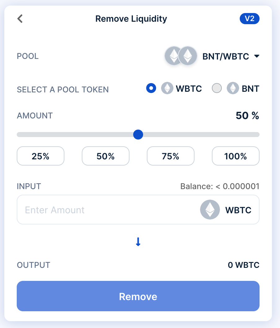 Remove liquidity - output/exit fee numbers remain static · Issue #114 · bancorprotocol/webapp ...