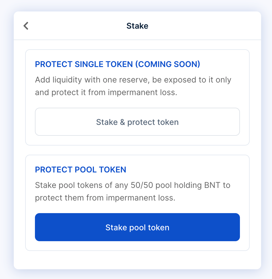 single stake pool token stake - text change · Issue #275 · bancorprotocol/webapp · GitHub