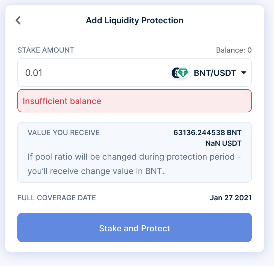 Dual Side Add Liquidity Value You Receive Shows Nan · Issue 350 · Bancorprotocol Webapp