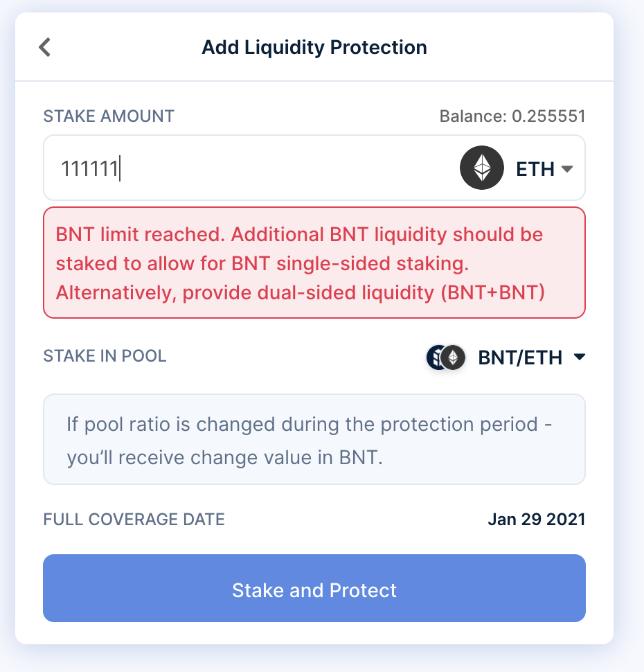 token single side staking for protection - error message update · Issue #379 · bancorprotocol ...