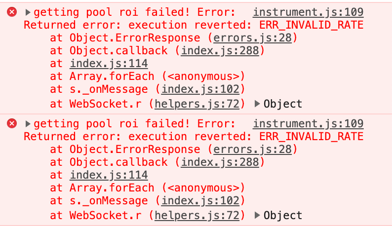getting pool roi failed! Error: Returned error: execution reverted: ERR_INVALID_RATE · Issue ...