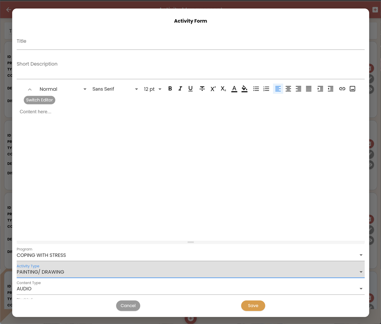 [BUG] Web: Editor area's focus is always on top, can not select any dropdown elements when it ...