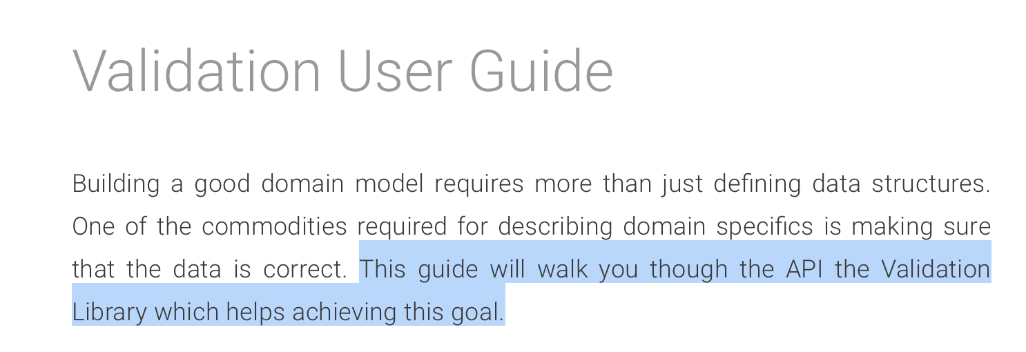 Fix typo in the description of the Validation User Guide · Issue #353 · SpineEventEngine ...