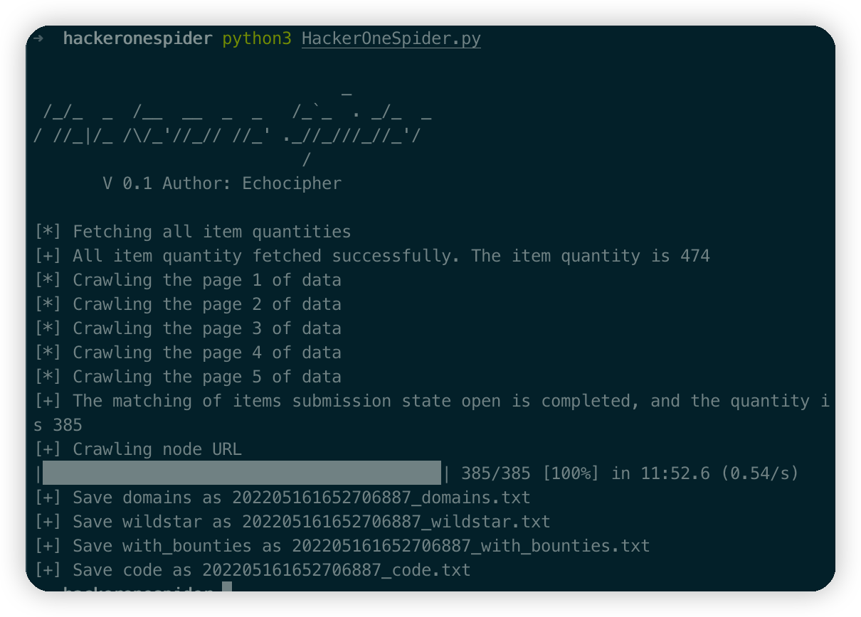 GitHub - Echocipher/HackeroneSpider: A spider for Hackerone