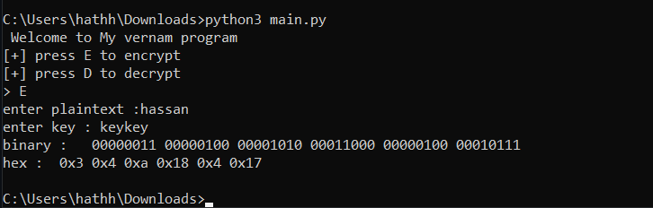 GitHub - casp3r0x0/VernamCyipher: Vernam Cyipher encrypt and decrypt