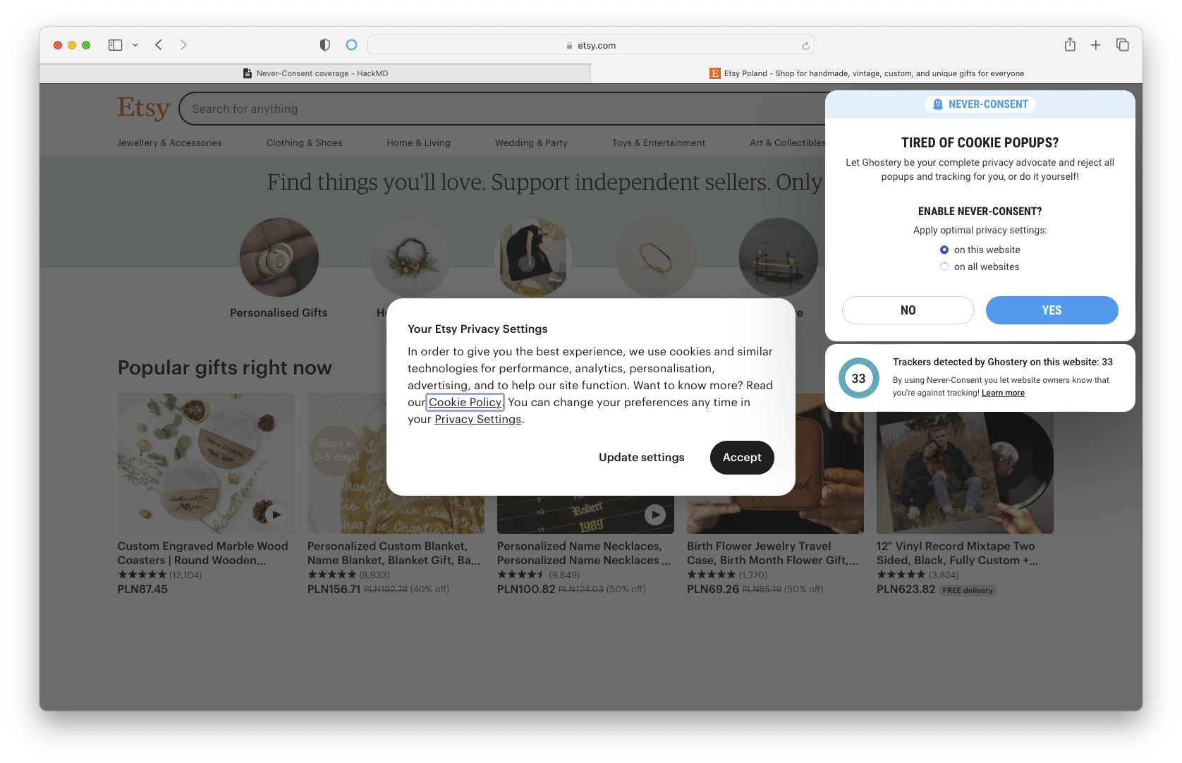 etsy.com · Issue #113 · ghostery/broken-page-reports · GitHub