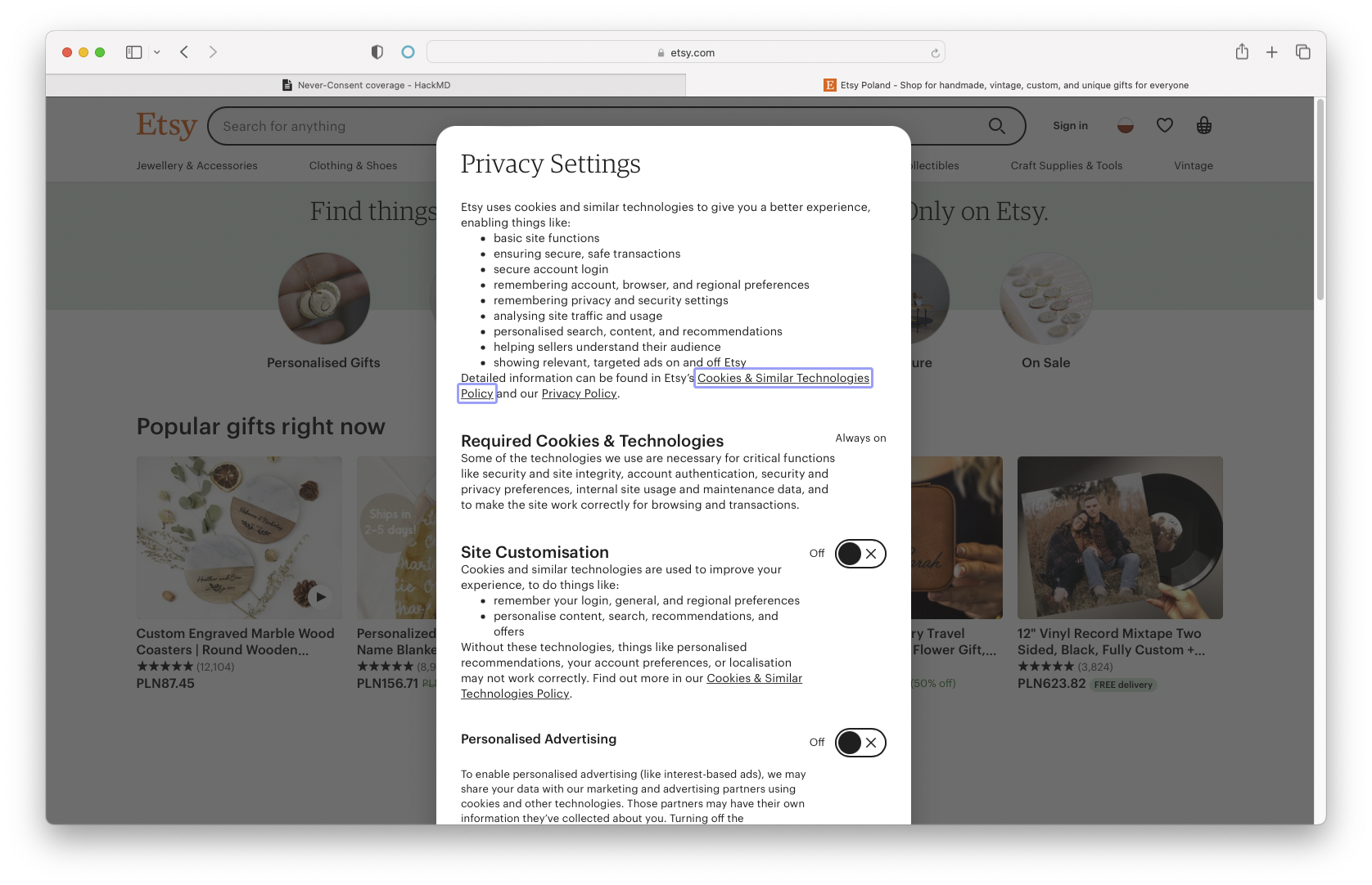 etsy.com · Issue #113 · ghostery/broken-page-reports · GitHub
