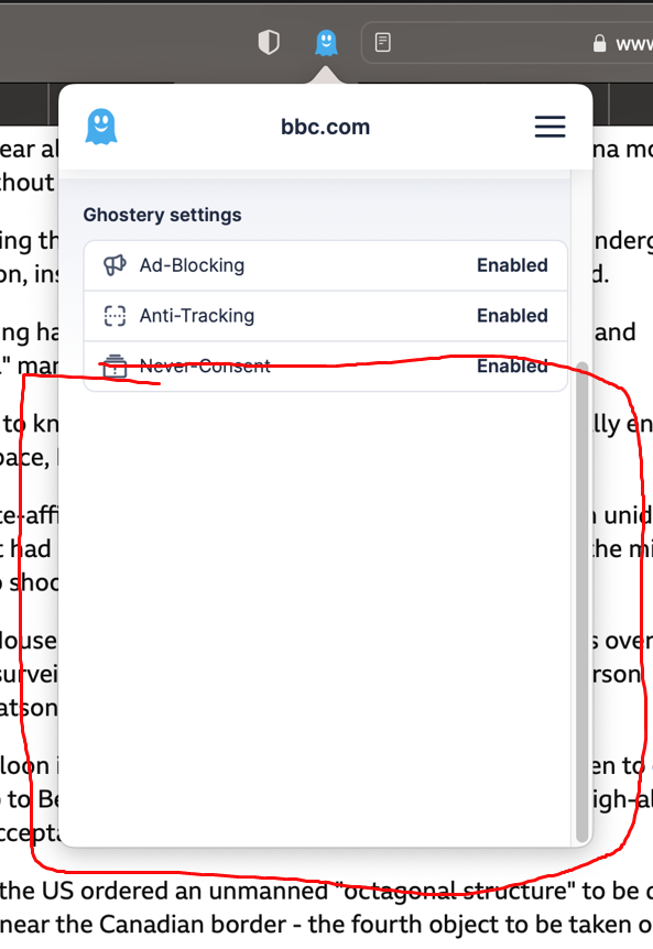 Empty space on Ghostery main panel · Issue #1030 · ghostery/ghostery-extension · GitHub