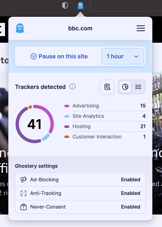 Empty space on Ghostery main panel · Issue #1030 · ghostery/ghostery-extension · GitHub