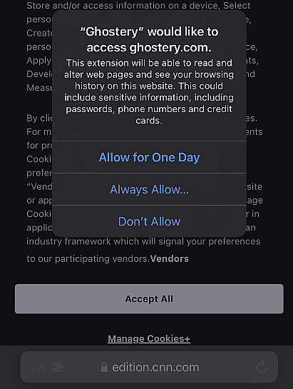 Additional permission is needed to work on just opened webpage · Issue #1088 · ghostery/ghostery ...