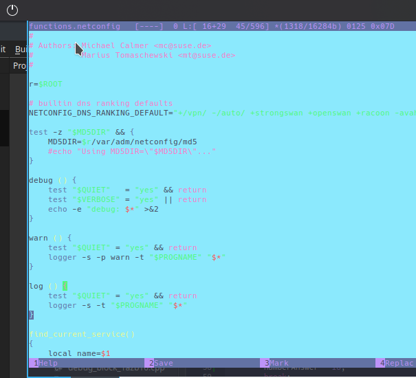 Bad colors in the text editor Midnight Commander (mcedit) and Midnight ...