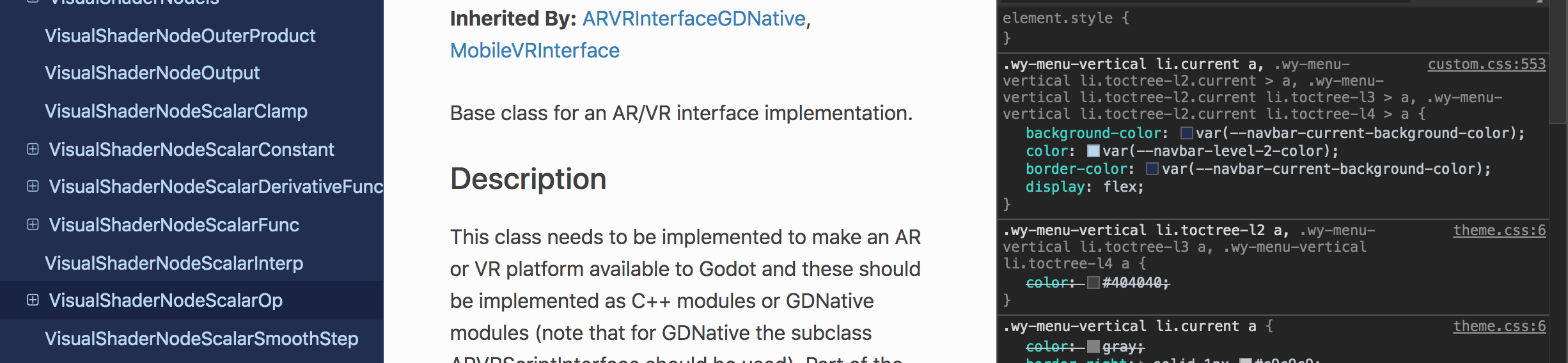 Docs sidebar not wide enough · Issue #3092 · godotengine/godot-docs · GitHub