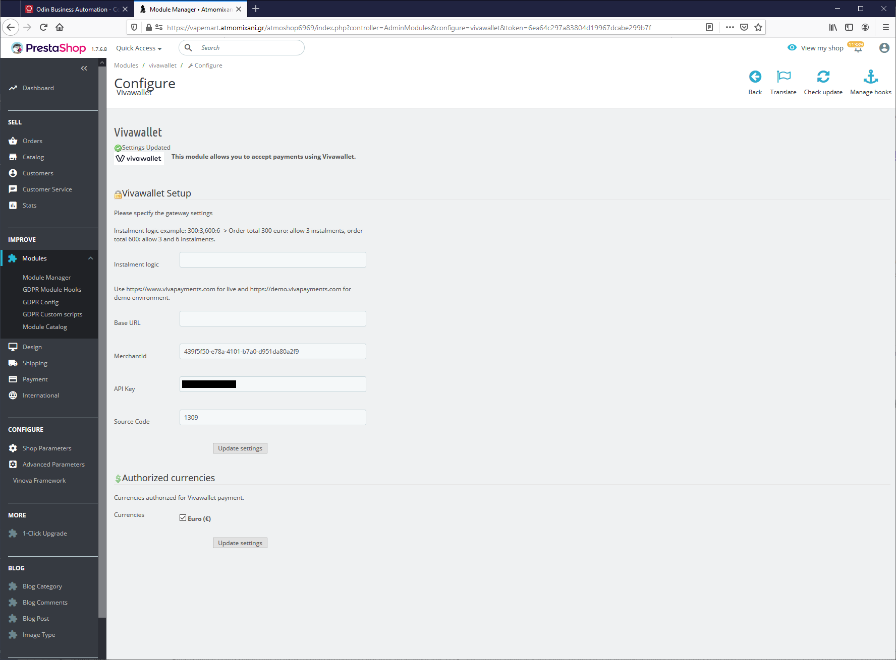 Prestashop 1.7 module not working · Issue #1981 · VivaPayments/API · GitHub