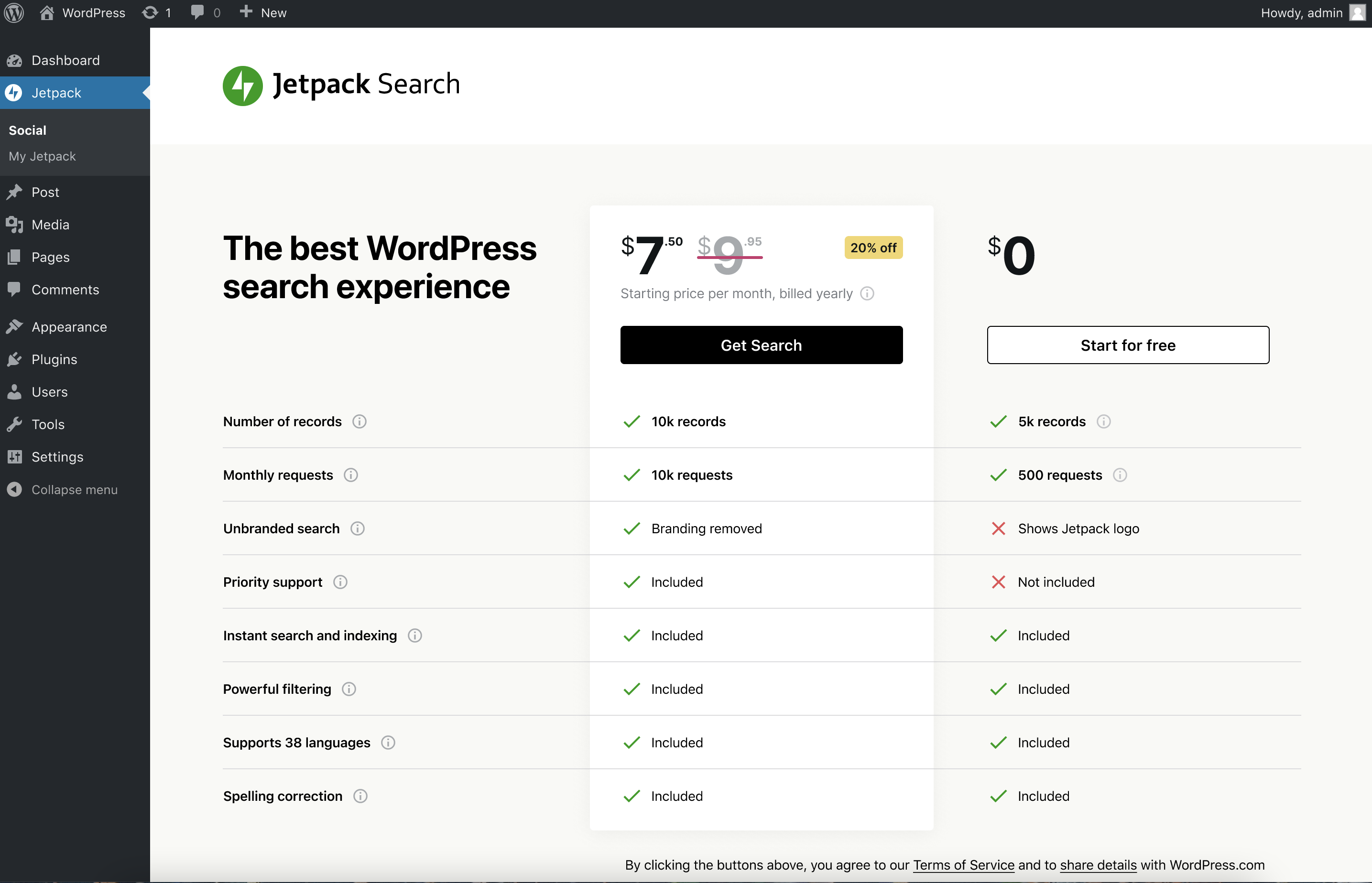 Search Plugin Add Plans View Page · Issue 25915 · Automattic Jetpack · Github