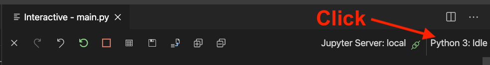 Conda environment names are shown as 'Python 3' in the list of Jupyter ...