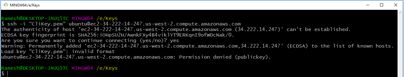 Unable to login to EC2 instance with key created using cli · Issue #115 · QT-DevOps/DevOpsIssues ...