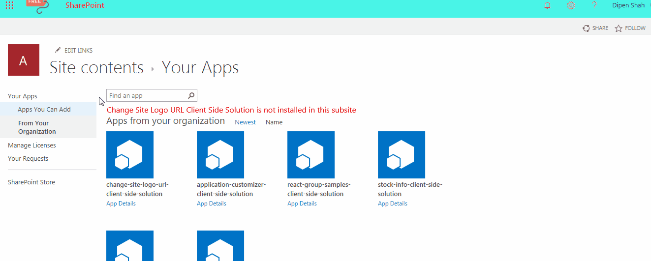 Spfx Application Customize Is Not Installed In Multiple Sub Sites · Issue 300 · Pnpsp Dev Fx 
