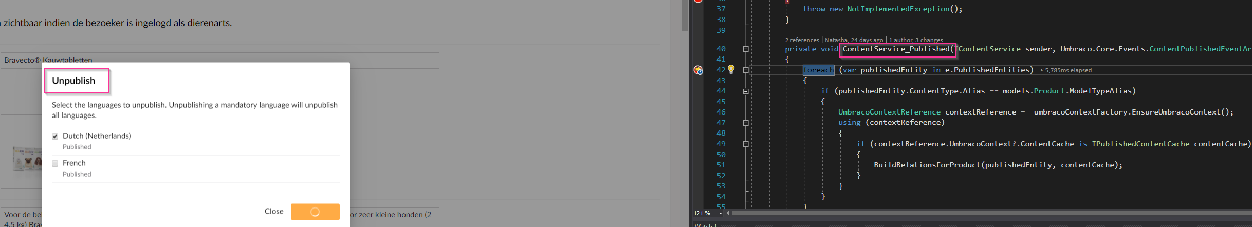 v8: Unpublishing a variant does not trigger Unpublished event · Issue #5410 · umbraco/Umbraco ...