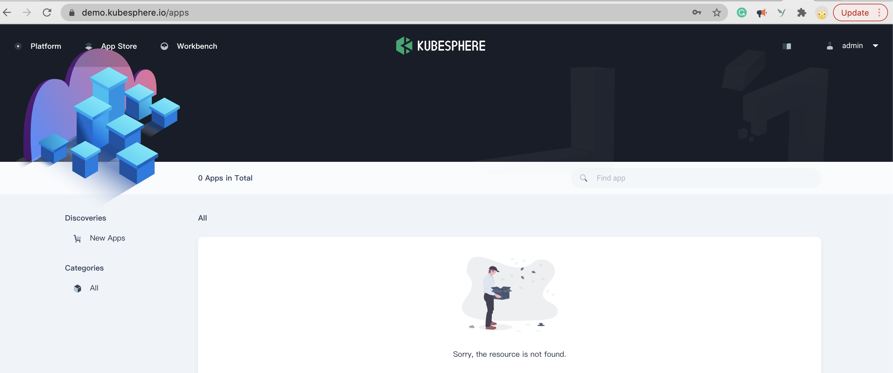 All the apps in the App Store are disappeared. · Issue #3231 · kubesphere/kubesphere · GitHub
