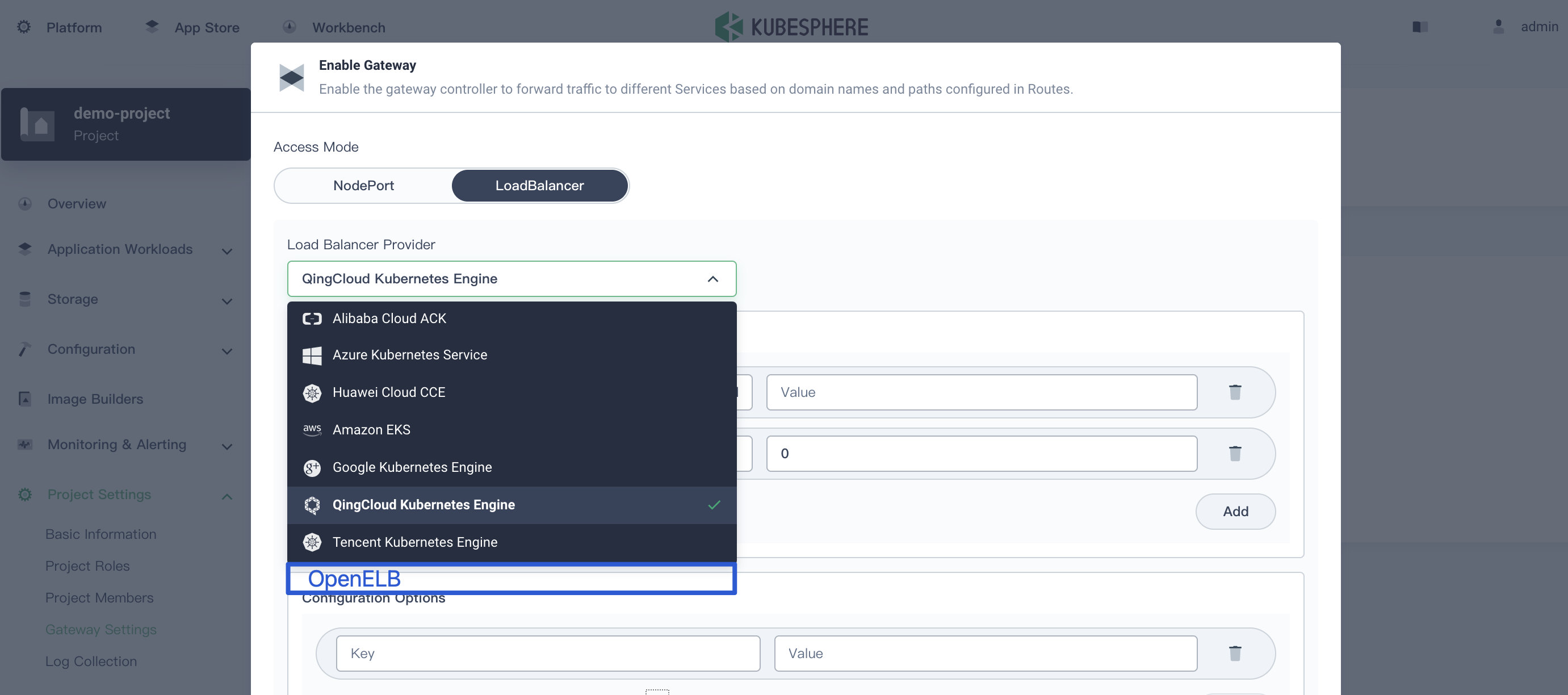 Integrate OpenELB in KubeSphere for exposing the LoadBalancer type of service · Issue #4574 ...