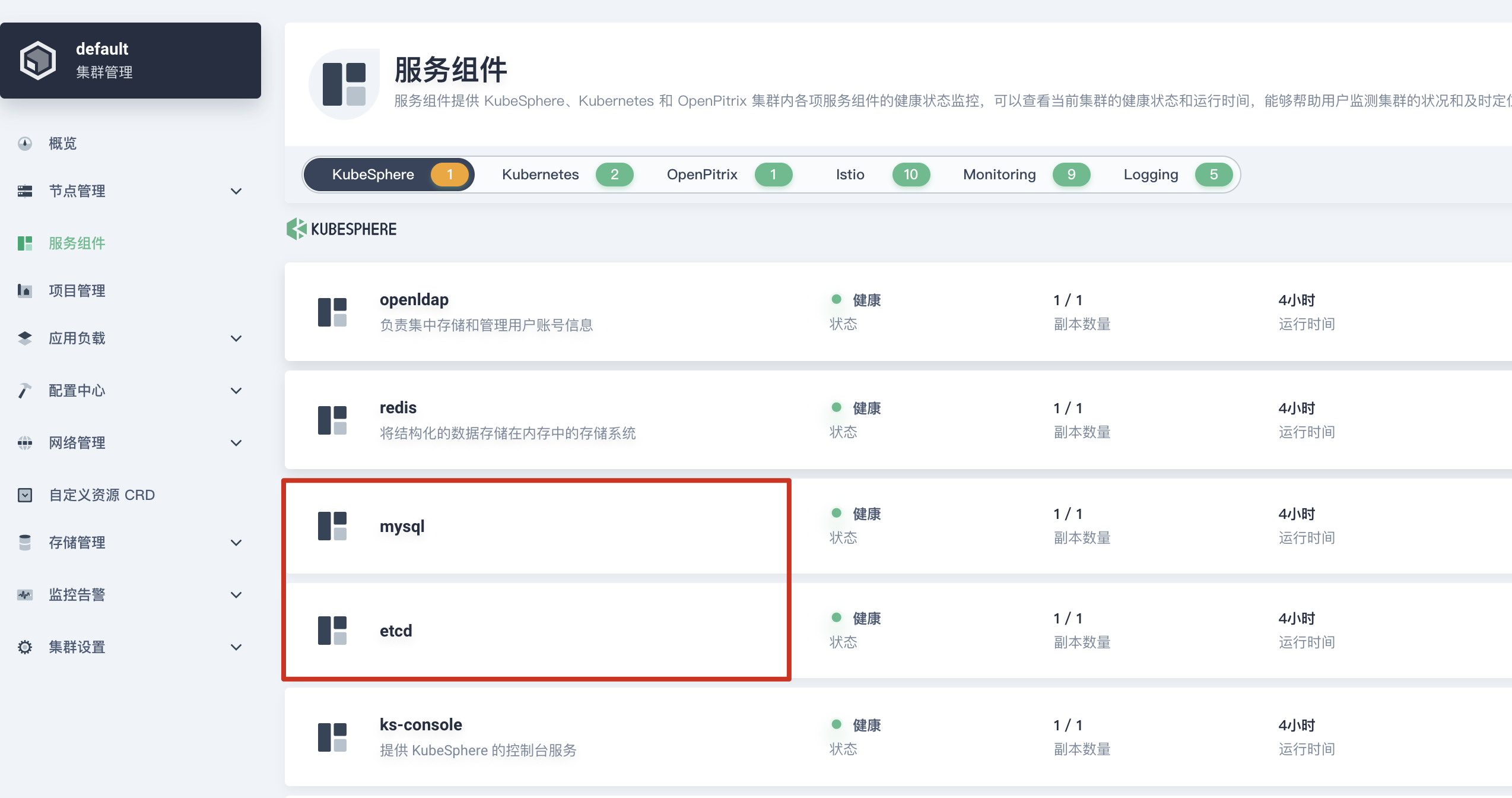 Some components' description are missing in Service Components list · Issue #918 · kubesphere ...