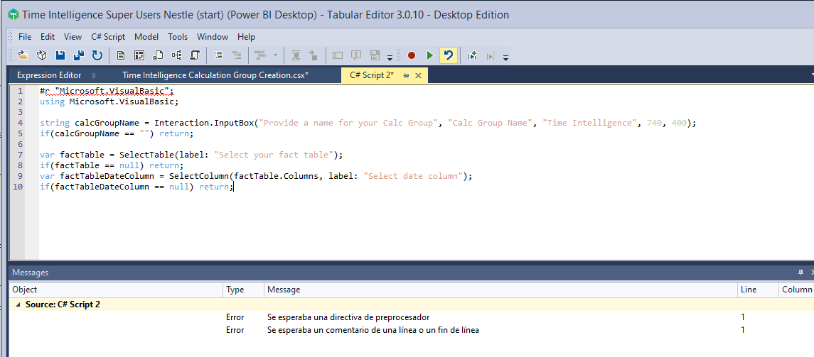 Parameters for custom actions? · Issue #39 · TabularEditor/TabularEditor3 · GitHub